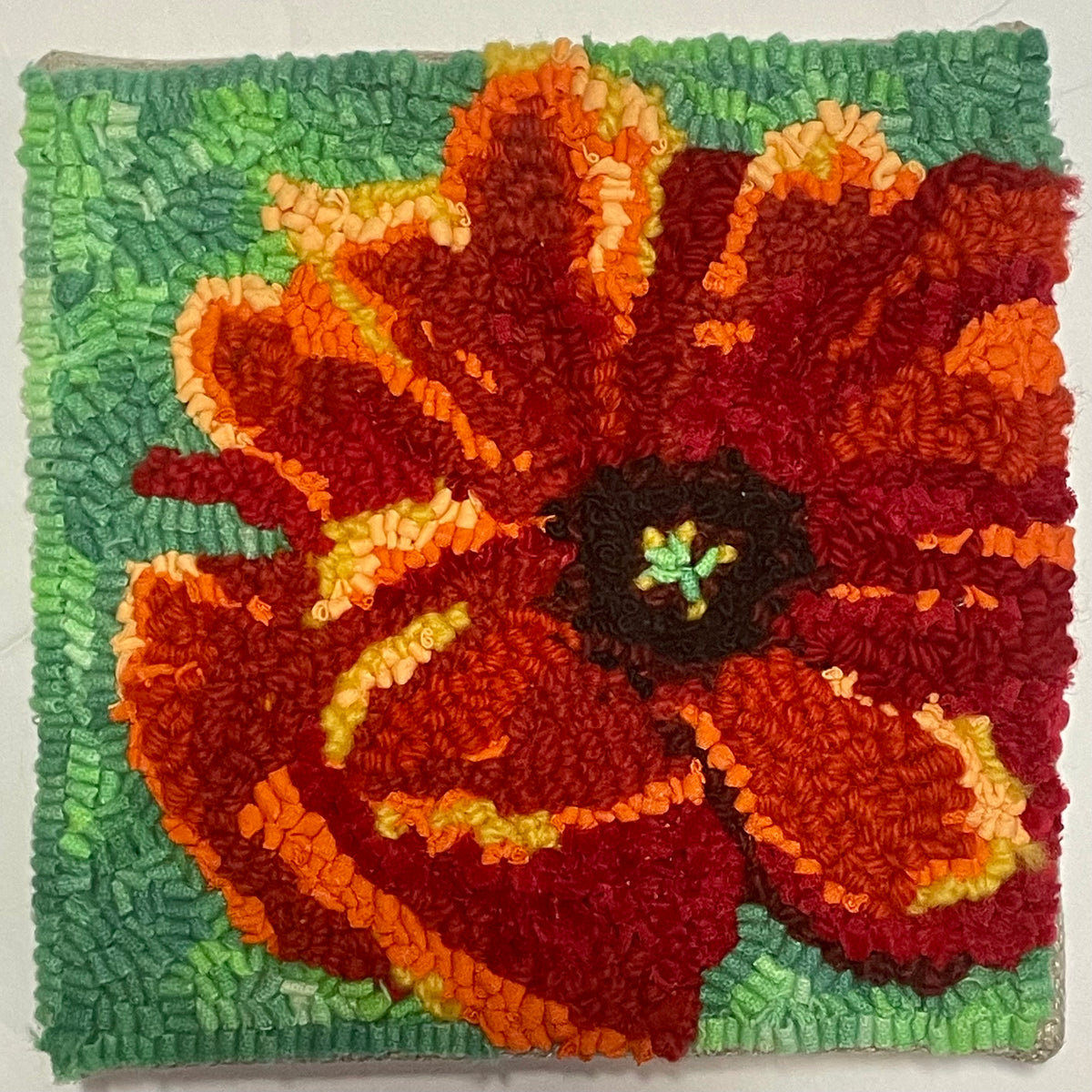 Original Poppy -ready to hang! – Hooking Outside The Lines